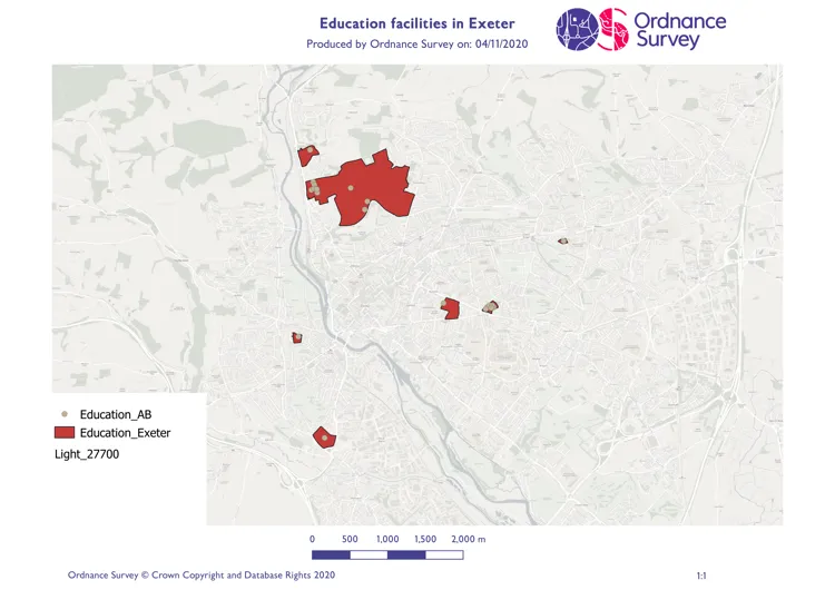 OS MasterMap assess education facilities | OS