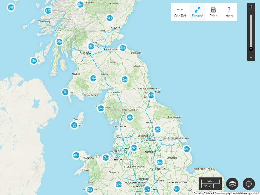 Benchmarks added to OS Maps | Blog | OS