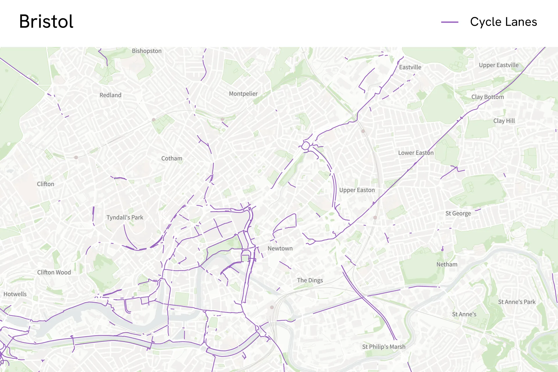 New national cycle lane data | OS