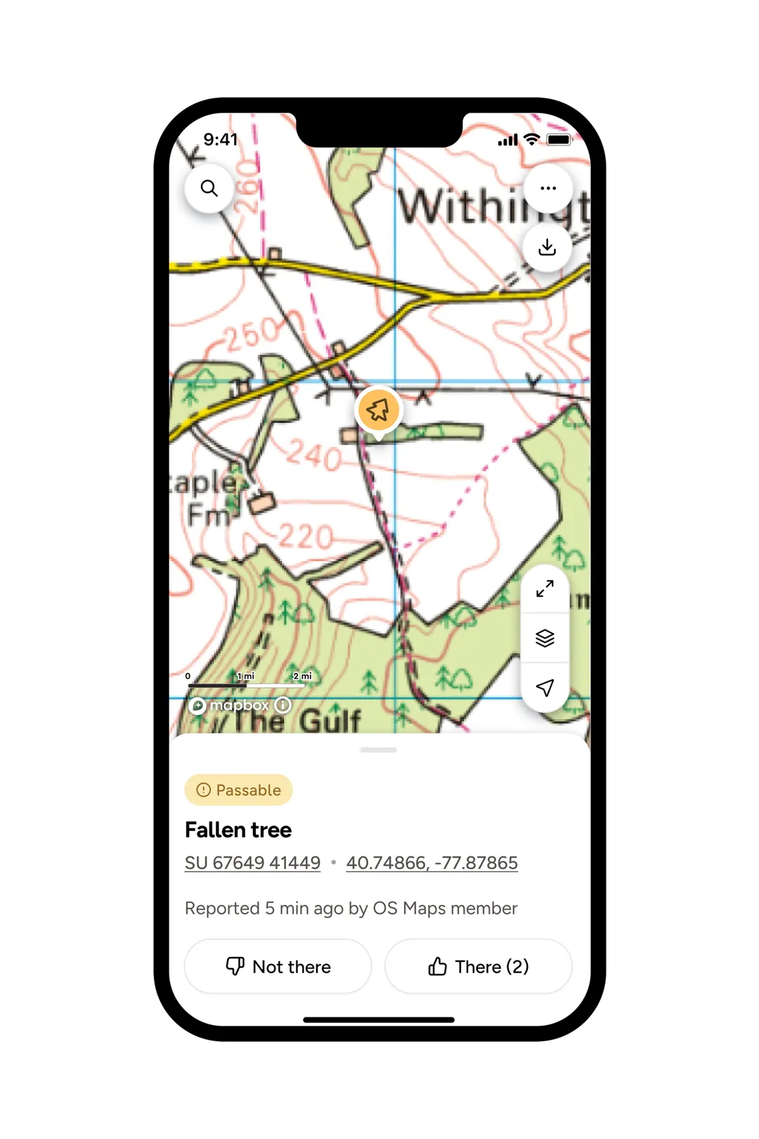 Community alerts in OS Maps | OS