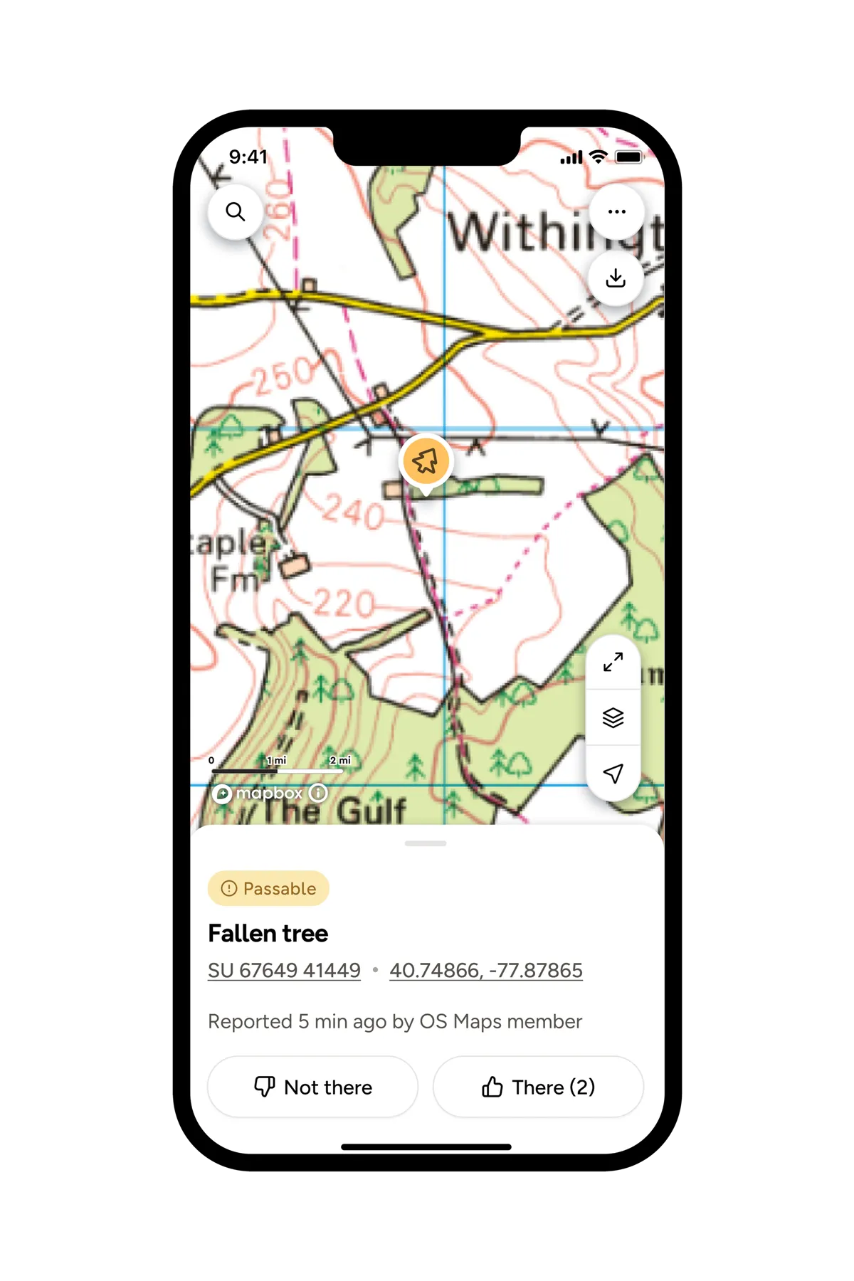 Community alerts in OS Maps | OS