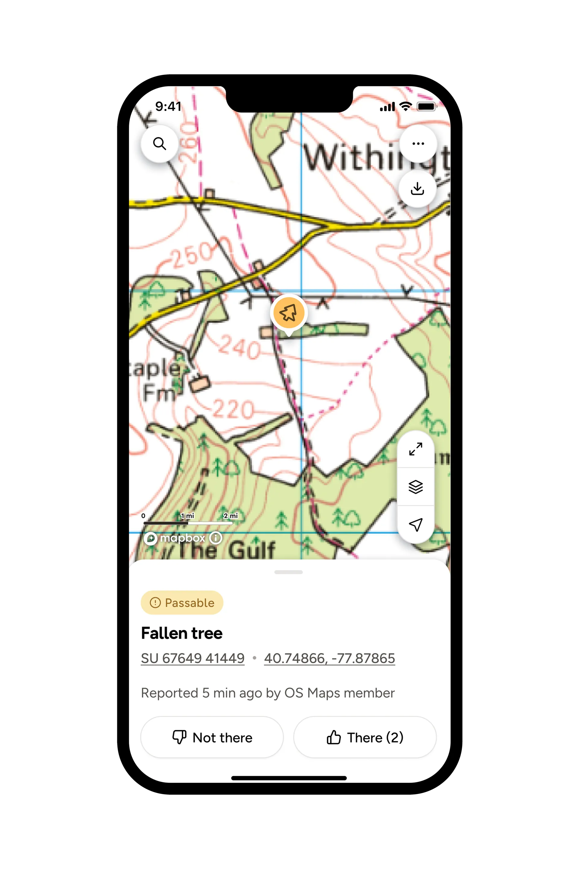 Community alerts in OS Maps | OS