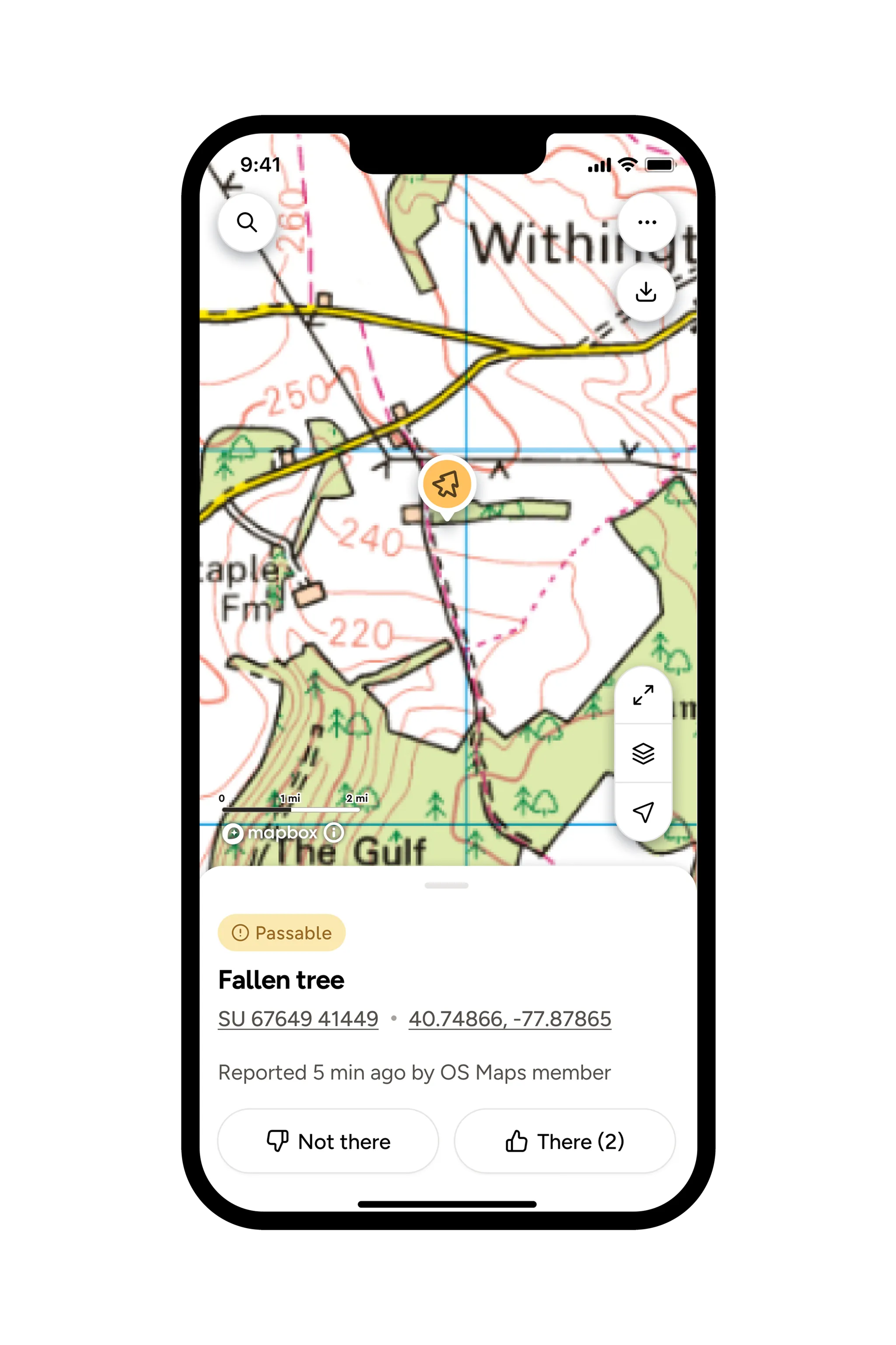Community alerts in OS Maps | OS