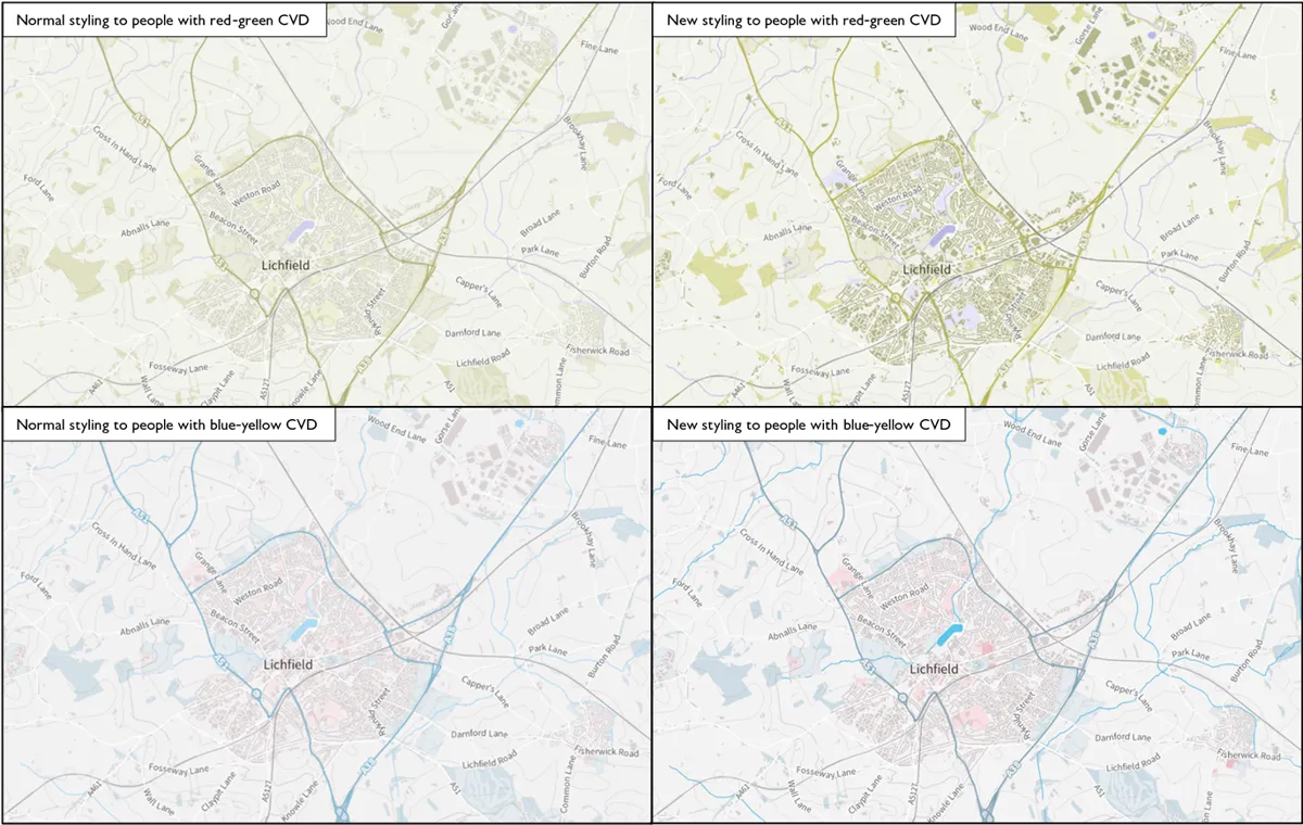 OS Open Zoomstack Styles for colour blind users | Blog | OS