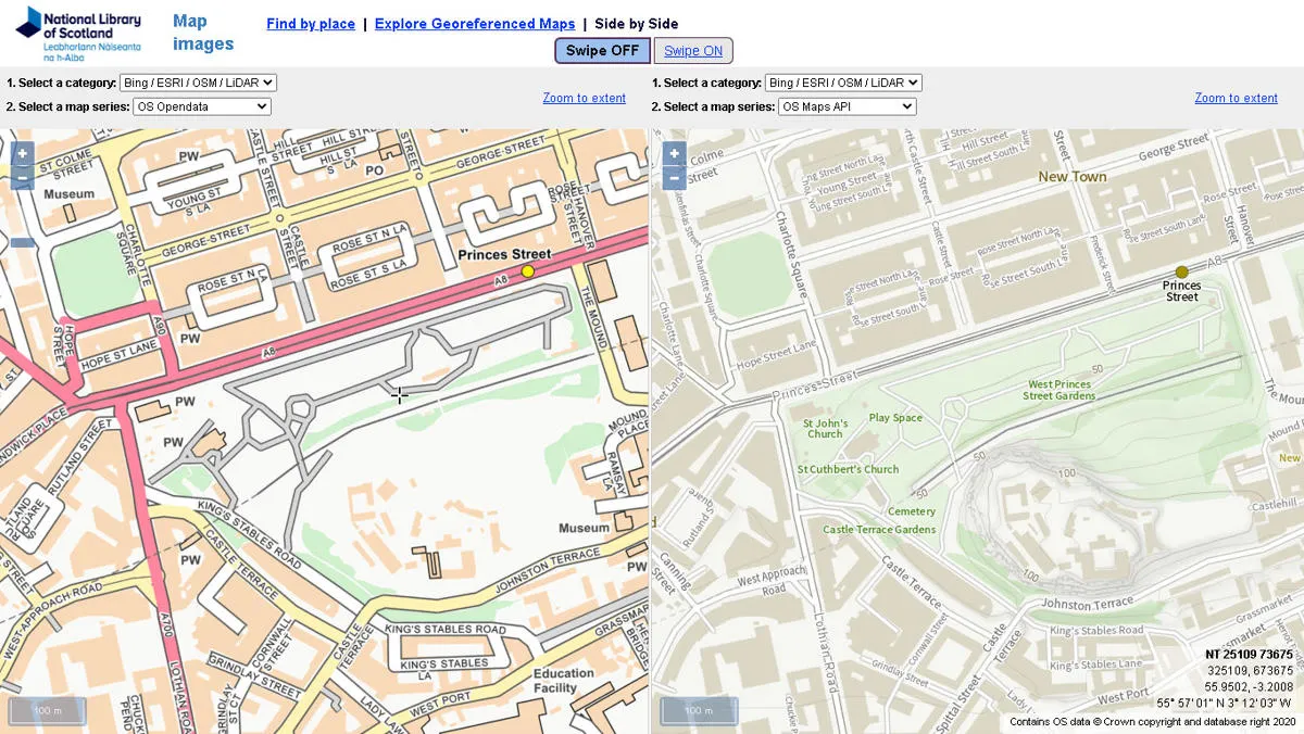 Comparing past to the present with OS Maps API layers | OS