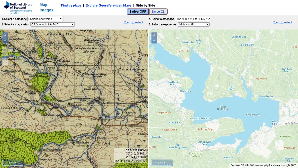 Comparing past to the present with OS Maps API layers | OS