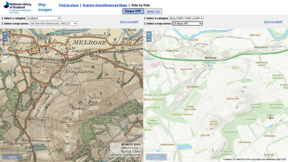 Comparing past to the present with OS Maps API layers | OS
