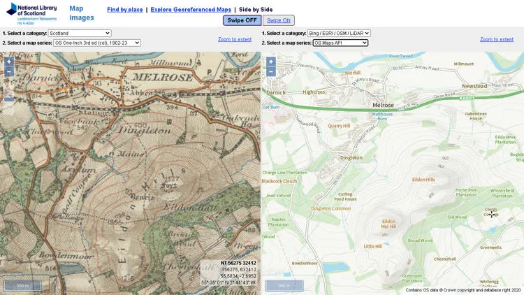Comparing past to the present with OS Maps API layers | OS