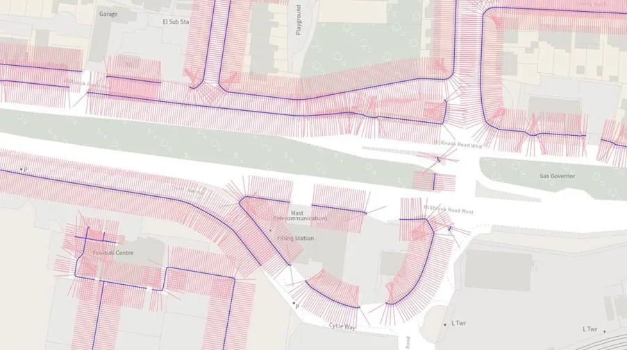 Analysing pavement widths using OS Select+Build | Blog | OS
