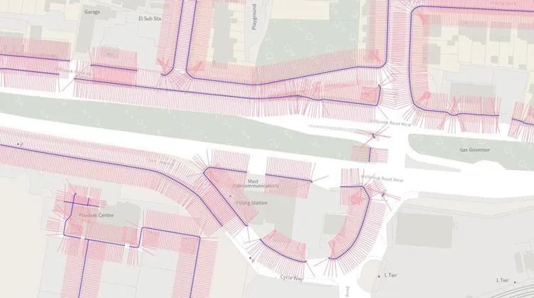 Analysing pavement widths using OS Select+Build | Blog | OS