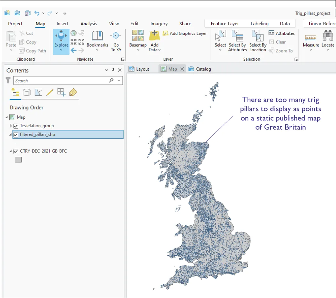 Trig pillars today | OS