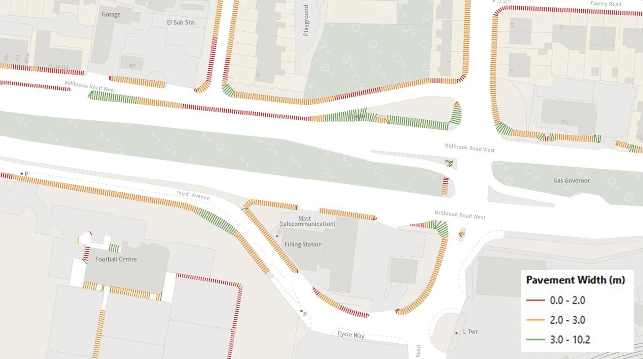 Analysing pavement widths using OS Select+Build | Blog | OS